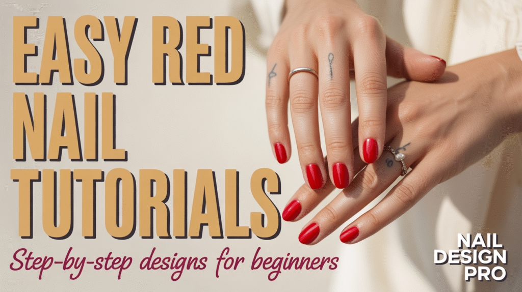 Easy Red Nail Tutorials: Step-by-Step Designs for Beginners